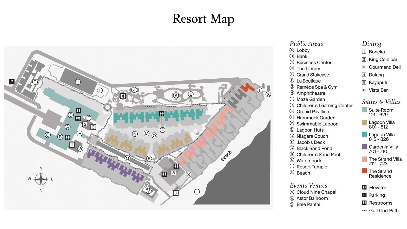 The St. Regis Bali Resort Map